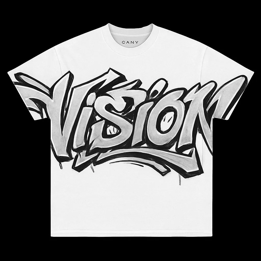 Vision Graffiti Text Logo Design – Bold Urban Street Art Style – POD ...